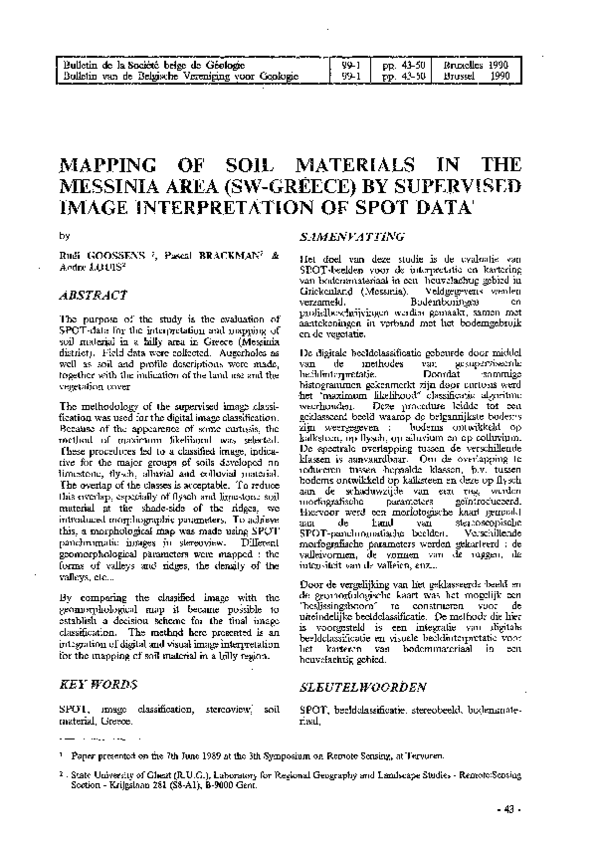 (PDF) Mapping of soil materials in the messinia area (SW-Greece) by ...