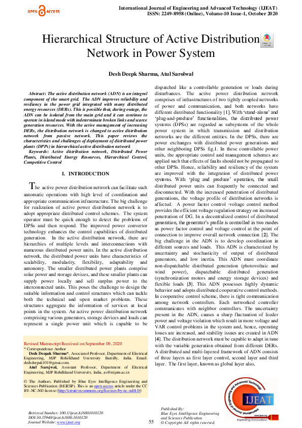 (PDF) Hierarchical Structure of Active Distribution Network in Power System