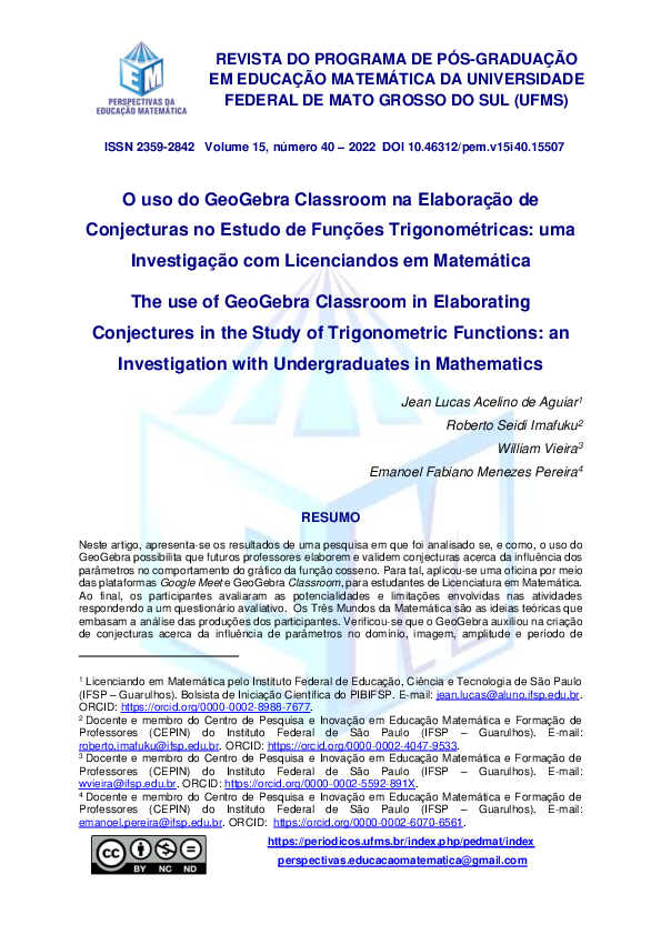 (PDF) O Uso do GeoGebra Classroom na Elaboração de Conjecturas no ...