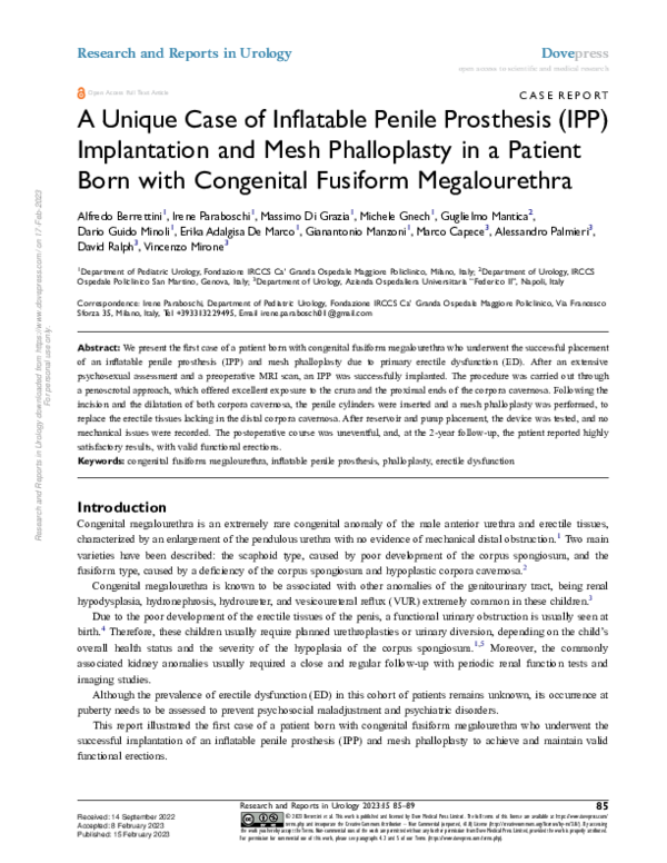 (PDF) A Unique Case of Inflatable Penile Prosthesis (IPP) Implantation ...