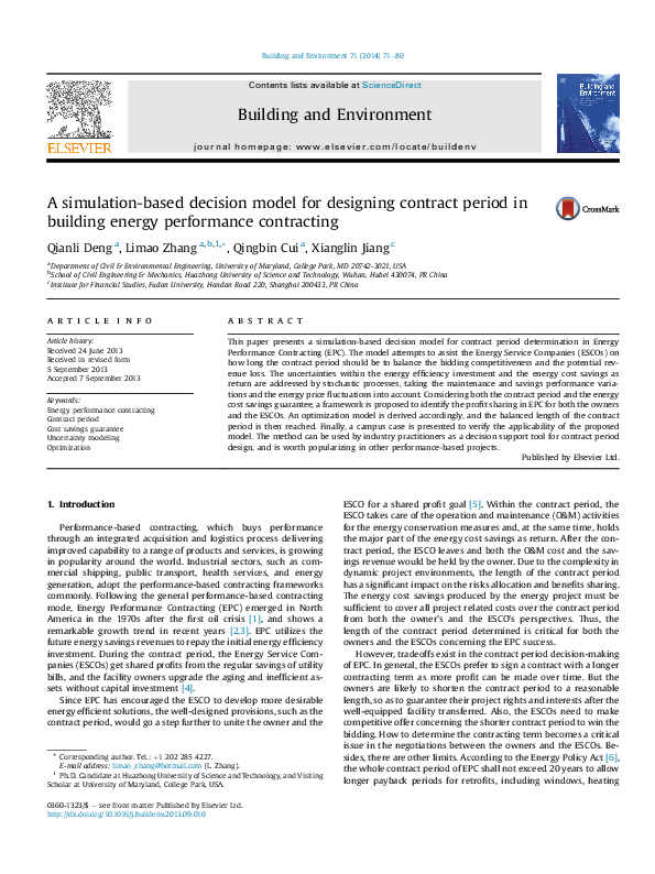 (PDF) A simulation-based decision model for designing contract period in building energy ...