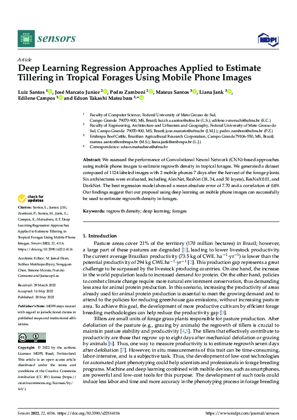 (PDF) Deep Learning Regression Approaches Applied to Estimate Tillering ...