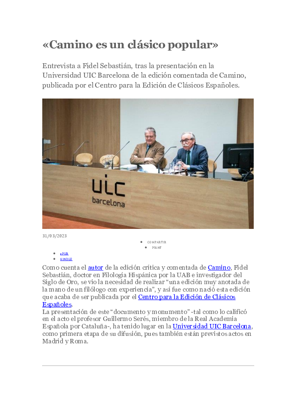 (PDF) San Josemaría Escrivá, Camino. Edición, introducción y notas de ...