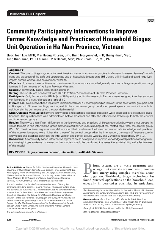 (PDF) Community Participatory Interventions to Improve Farmer Knowledge ...