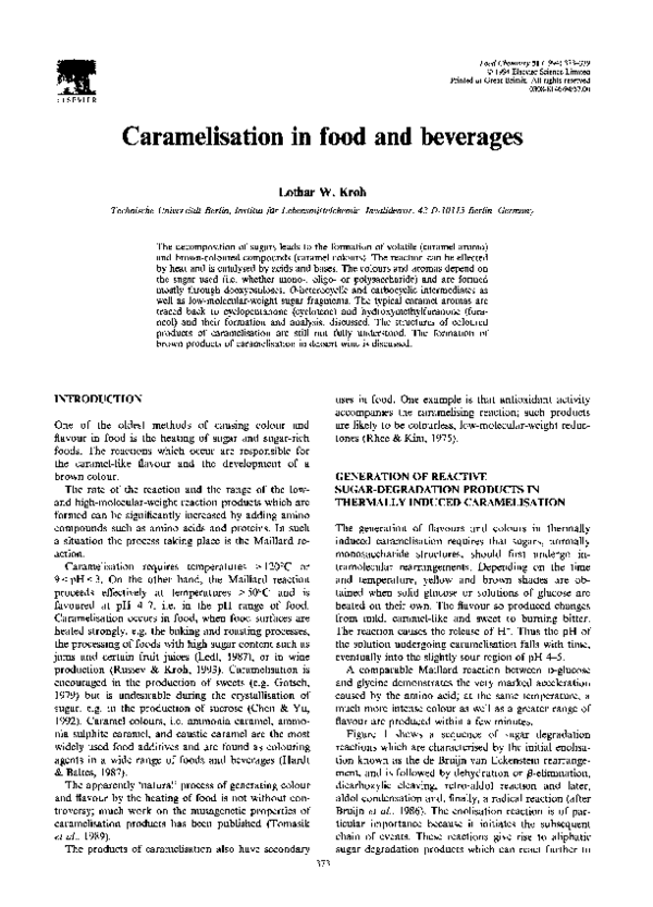 (PDF) Caramelisation in food and beverages