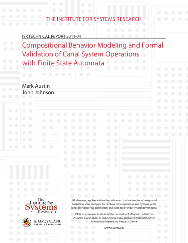 (PDF) Compositional Behavior Modeling and Formal Validation of Canal System Operations with ...