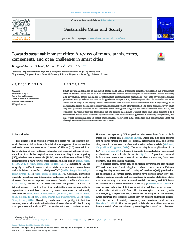 (PDF) Towards sustainable smart cities: A review of trends ...