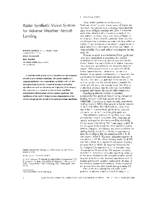 (PDF) Radar synthetic vision system for adverse weather aircraft landing