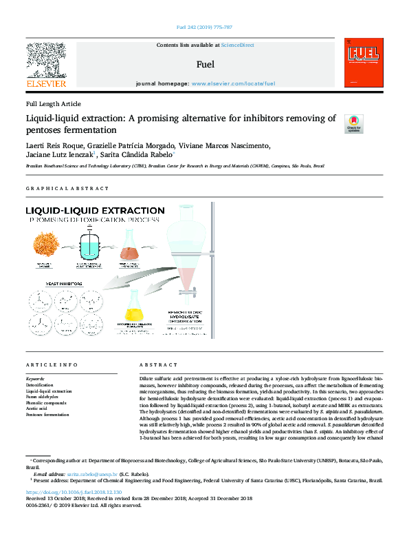 (PDF) Liquid-liquid extraction: A promising alternative for inhibitors ...