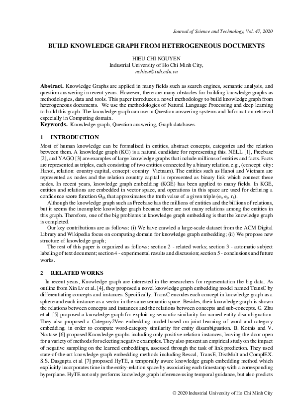 (PDF) Build Knowledge Graph from Heterogeneous Documents