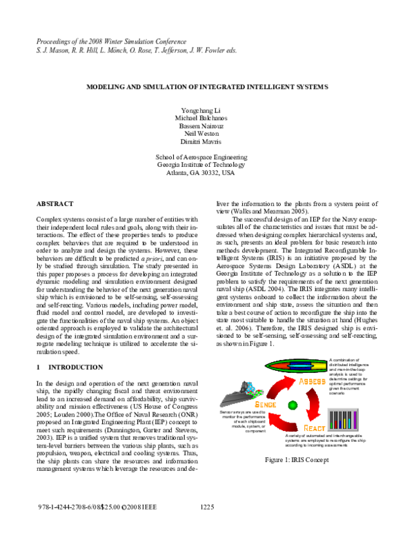 (PDF) Modeling and simulation of integrated intelligent systems (PDF) Modeling and simulation of integrated intelligent systems