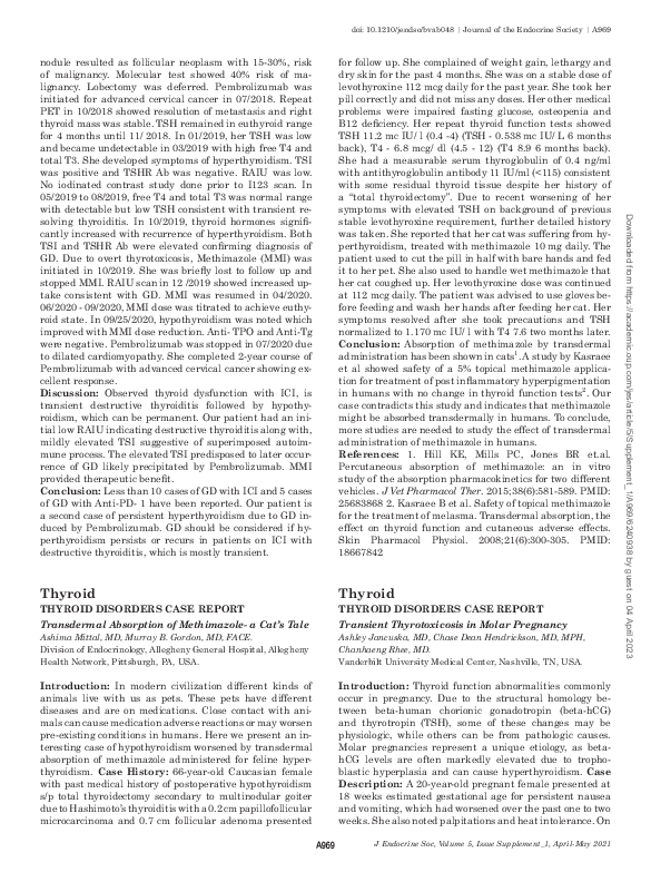 (PDF) Transdermal Absorption of Methimazole- a Cat’s Tale