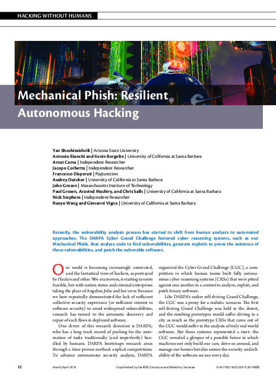 (PDF) Mechanical Phish: Resilient Autonomous Hacking