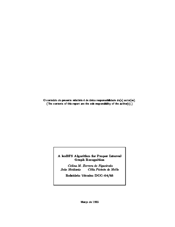 (PDF) A lexbfs algorithm for proper interval graph recognition