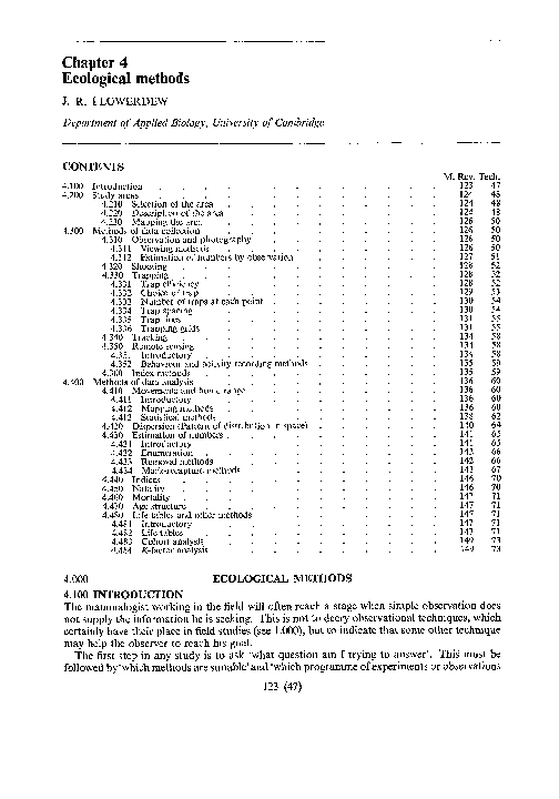 (PDF) Chapter 4:Ecological methods