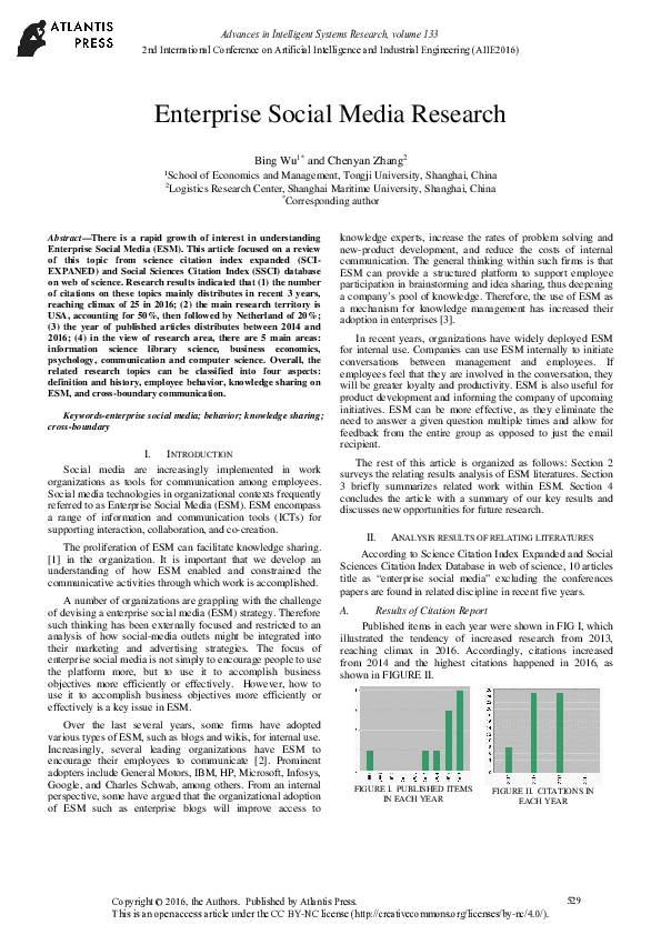 (PDF) Enterprise Social Media Research