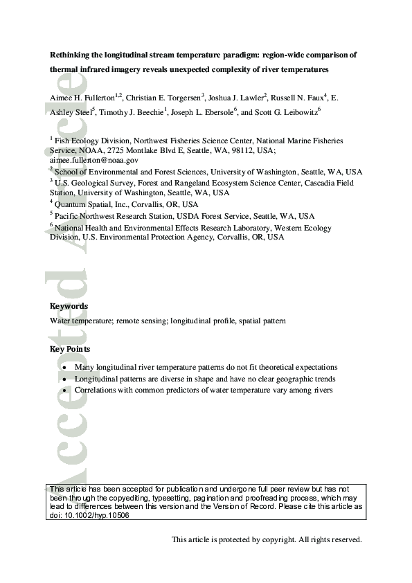 (PDF) Complex River Temperature Patterns Revealed