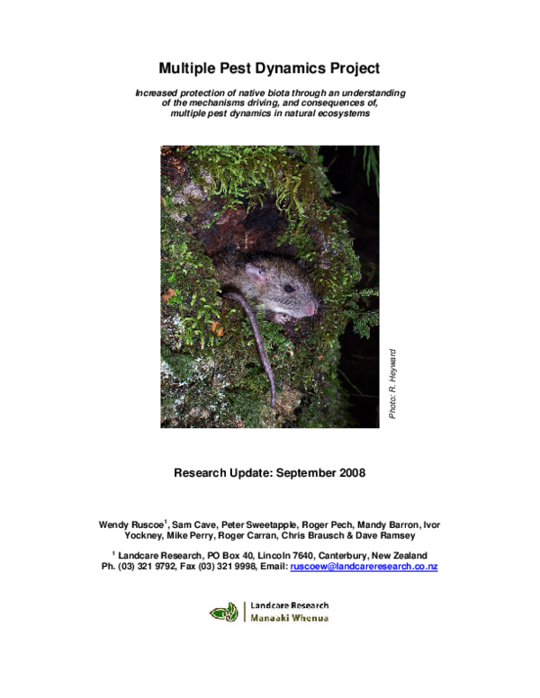 (PDF) Multiple Pest Dynamics Project