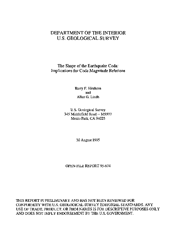 (PDF) The shape of the earthquake coda; implications for coda magnitude ...