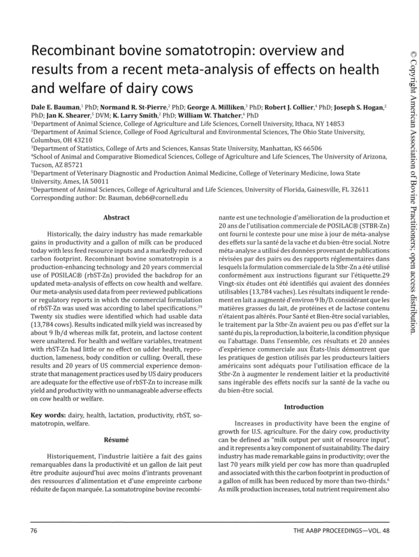 (PDF) Recombinant bovine somatotropin