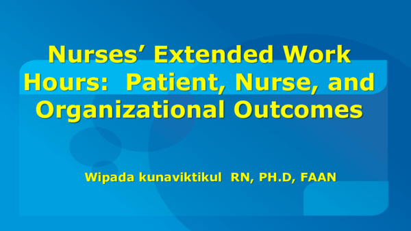 (PDF) Nurses' extended work hours: Patient, nurse and organizational ...