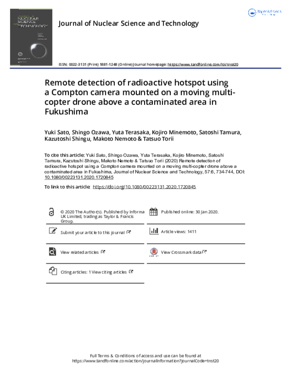 (PDF) Remote detection of radioactive hotspot using a Compton camera ...