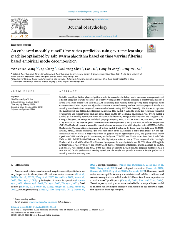 (PDF) An enhanced monthly runoff time series prediction using extreme ...