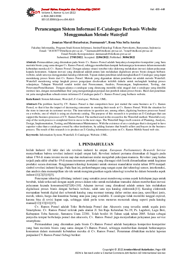 (PDF) Perancangan Sistem Informasi E-Catalogue Berbasis Website ...