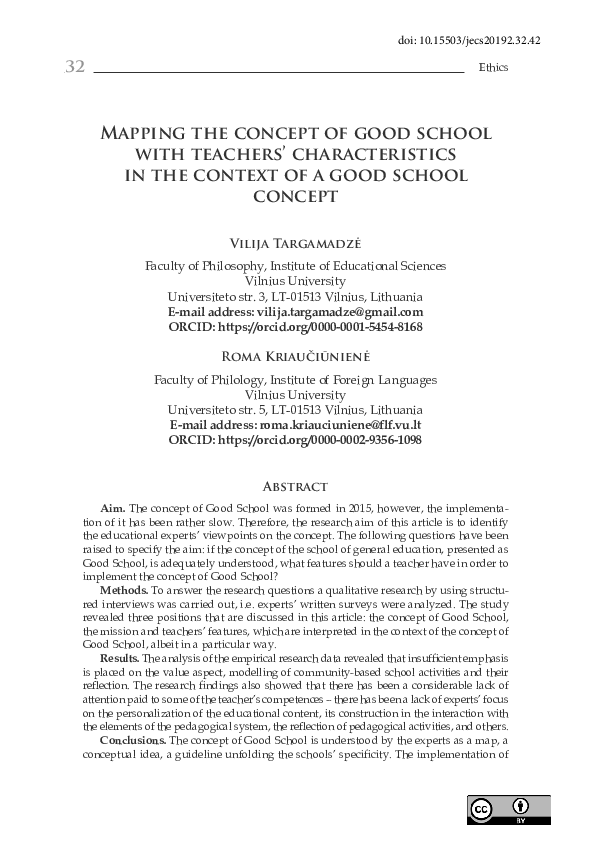 (PDF) Mapping the Concept of a Good School with Teachers ...
