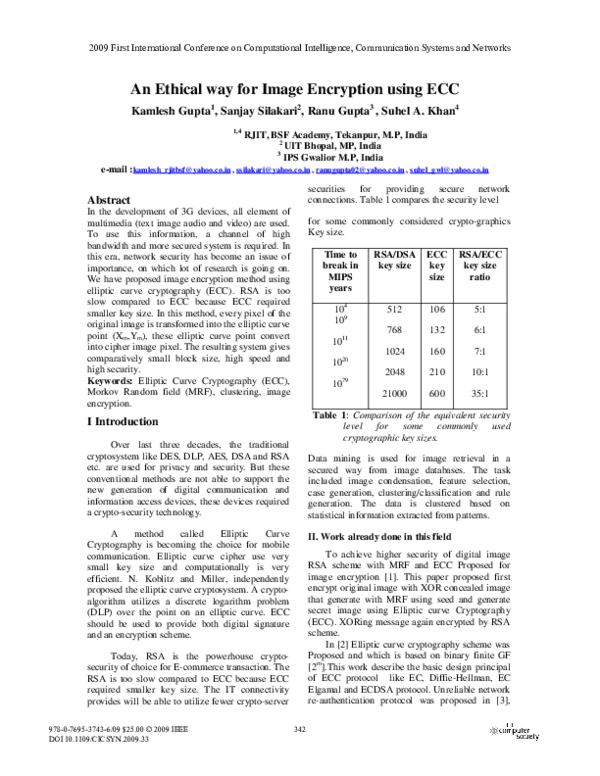 (PDF) An Ethical Way of Image Encryption Using ECC