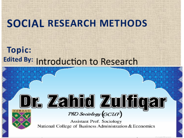 (PPT) Introduction to social research