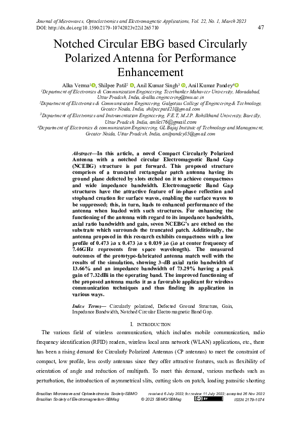 (PDF) Notched Circular EBG based Circularly Polarized Antenna for ...