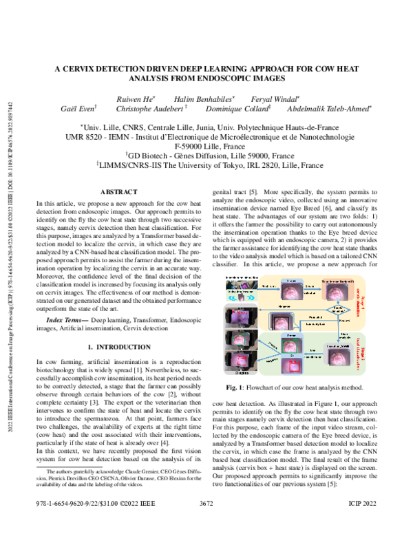 Pdf A Cervix Detection Driven Deep Learning Approach For Cow Heat Analysis From Endoscopic
