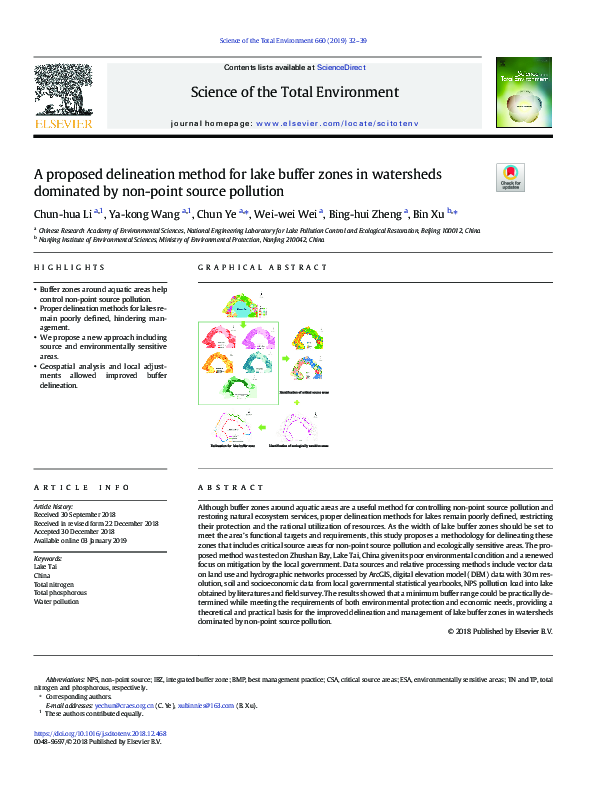 (PDF) A proposed delineation method for lake buffer zones in watersheds ...