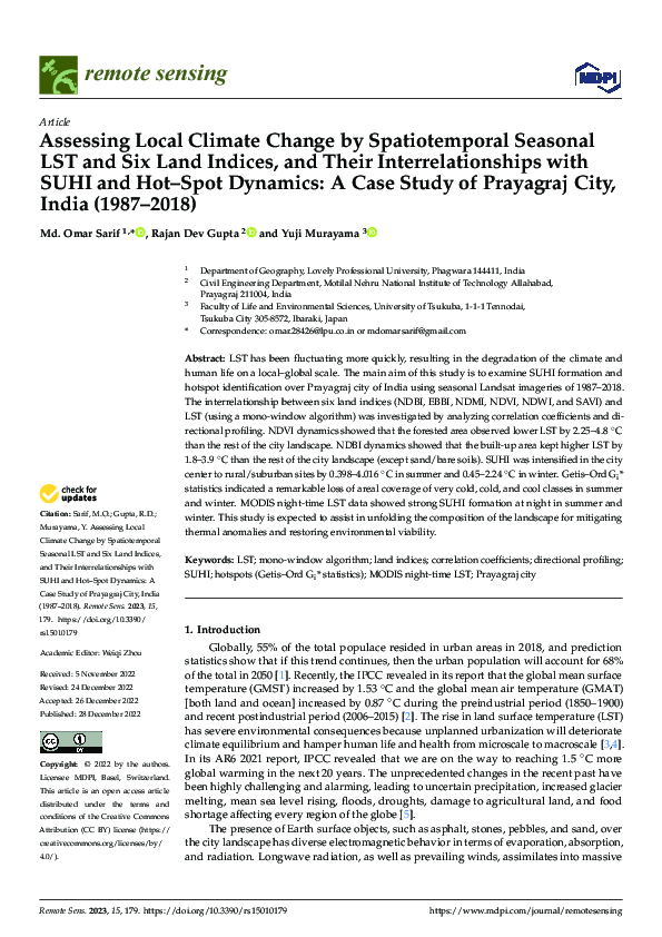(PDF) Assessing Local Climate Change by Spatiotemporal Seasonal LST and ...