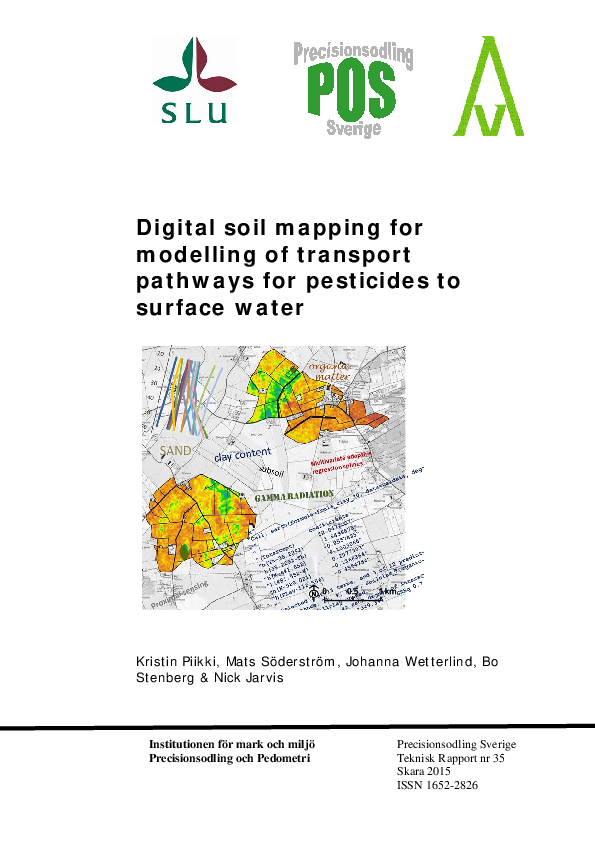 (PDF) Digital soil mapping for modelling of transport pathways for ...