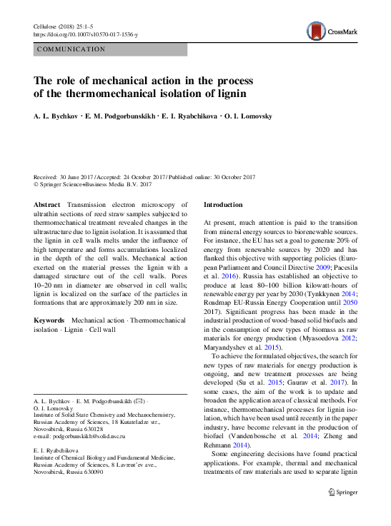 (PDF) The role of mechanical action in the process of the ...