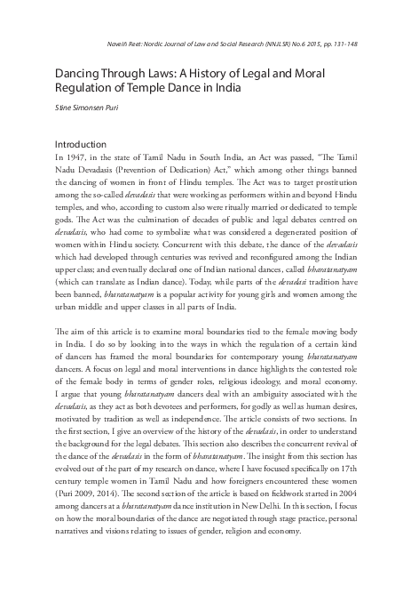 (PDF) Dancing Through Laws: A History of Legal and Moral Regulation of ...