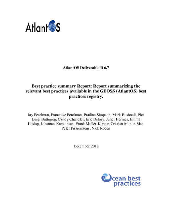 (PDF) Best practice summary Report