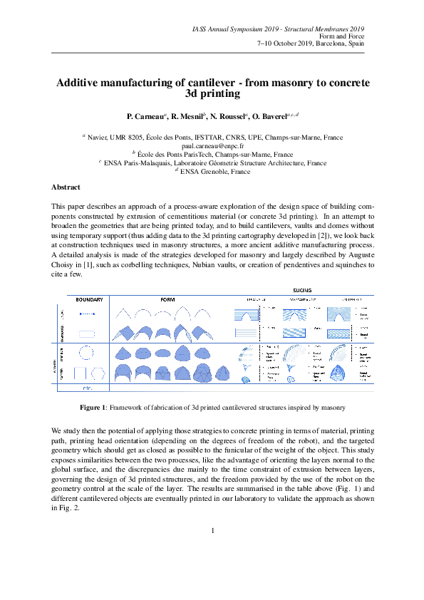 (PDF) Additive manufacturing of cantilever - From masonry to concrete ...