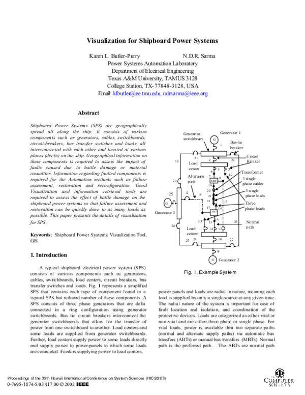 (PDF) Visualization for shipboard power systems