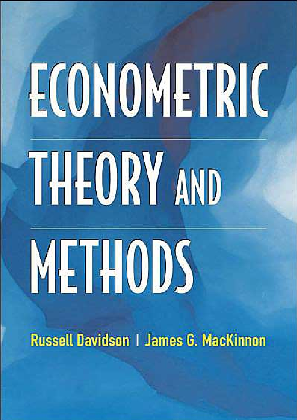 (PDF) Russell Davidson Econometric theory and methods Oxford University ...