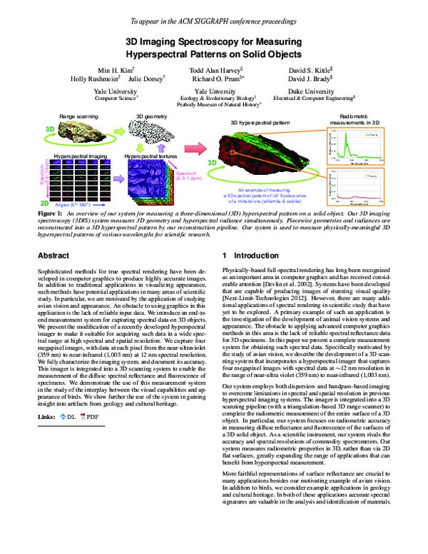 (PDF) 3D imaging spectroscopy for measuring hyperspectral patterns on ...