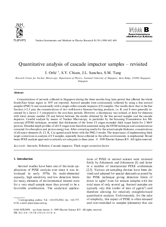 (PDF) Correcting Cascade Impactor Data for Urban Aerosol Analysis