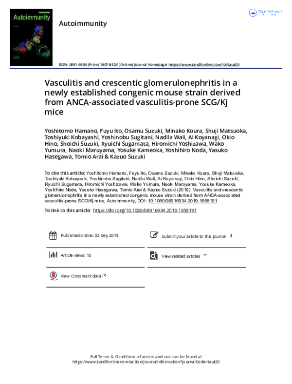 (PDF) Vasculitis and crescentic glomerulonephritis in a newly ...
