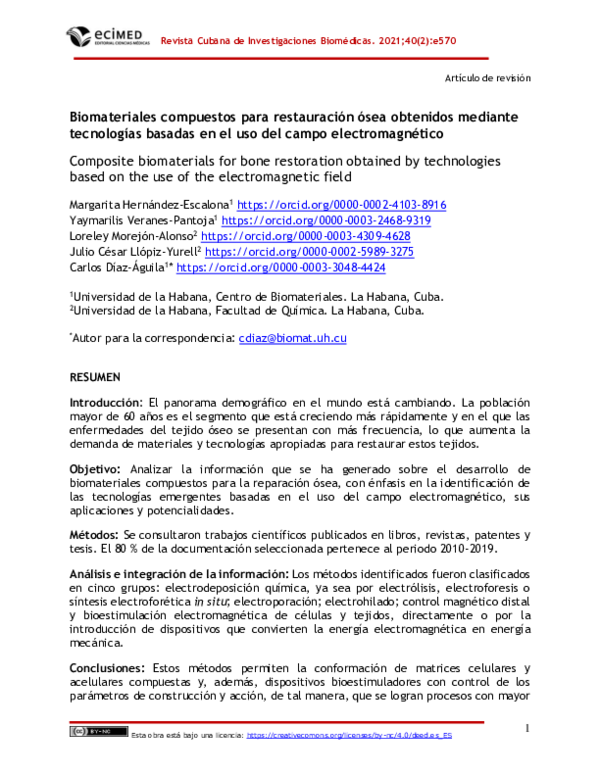 (PDF) Biomateriales compuestos para restauración ósea obtenidos ...