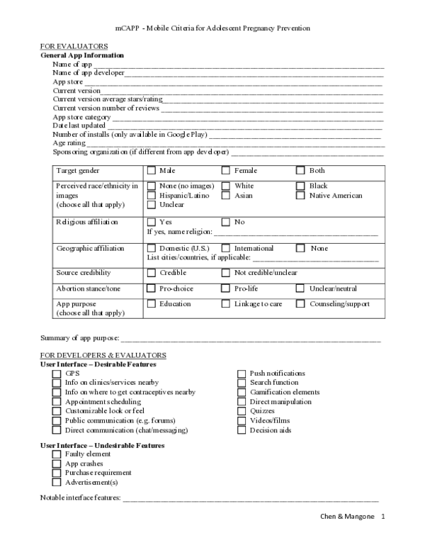 (PDF) A Systematic Review of Apps using Mobile Criteria for Adolescent ...
