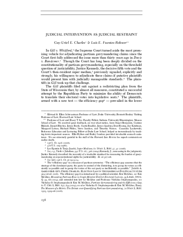 (PDF) Judicial Intervention As Judicial Restraint