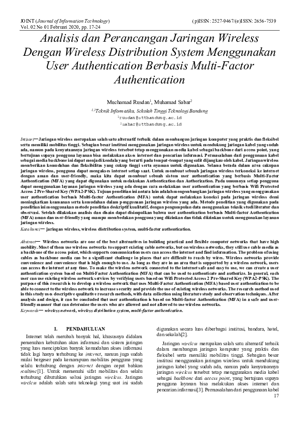 (PDF) Design and Analysis of Wireless Network with Wireless Distribution System using Multi ...