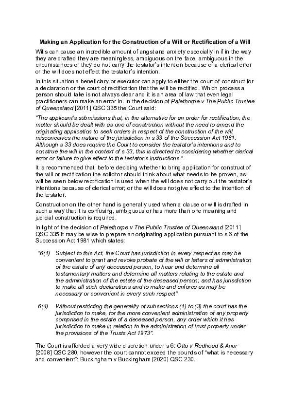 (PDF) Construction or Rectification